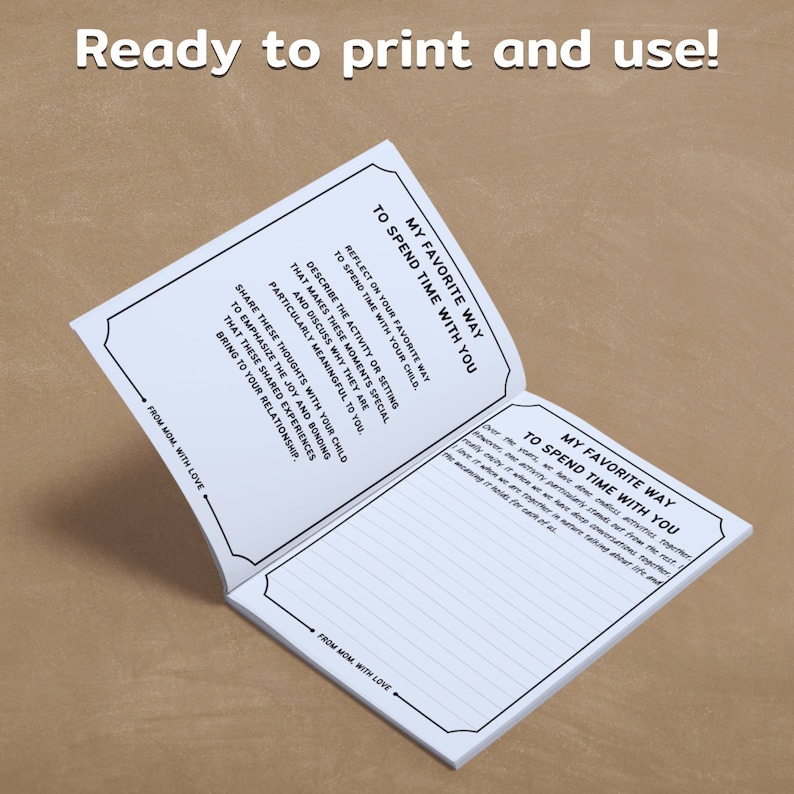 From Mom, With Love: A Printable Keepsake Journal of Life's Teachings ...