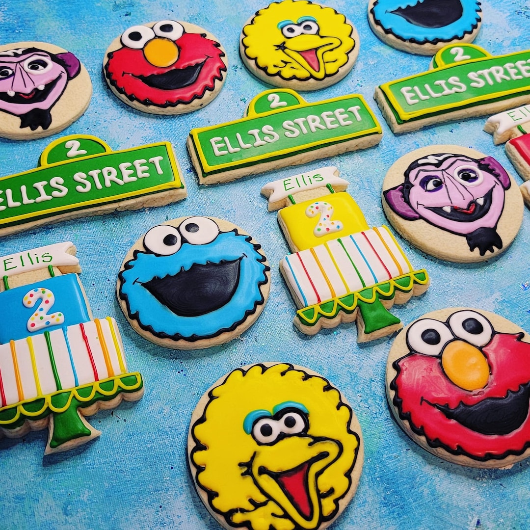 1 Dozen Sesame Street Sugar Cookies - Etsy