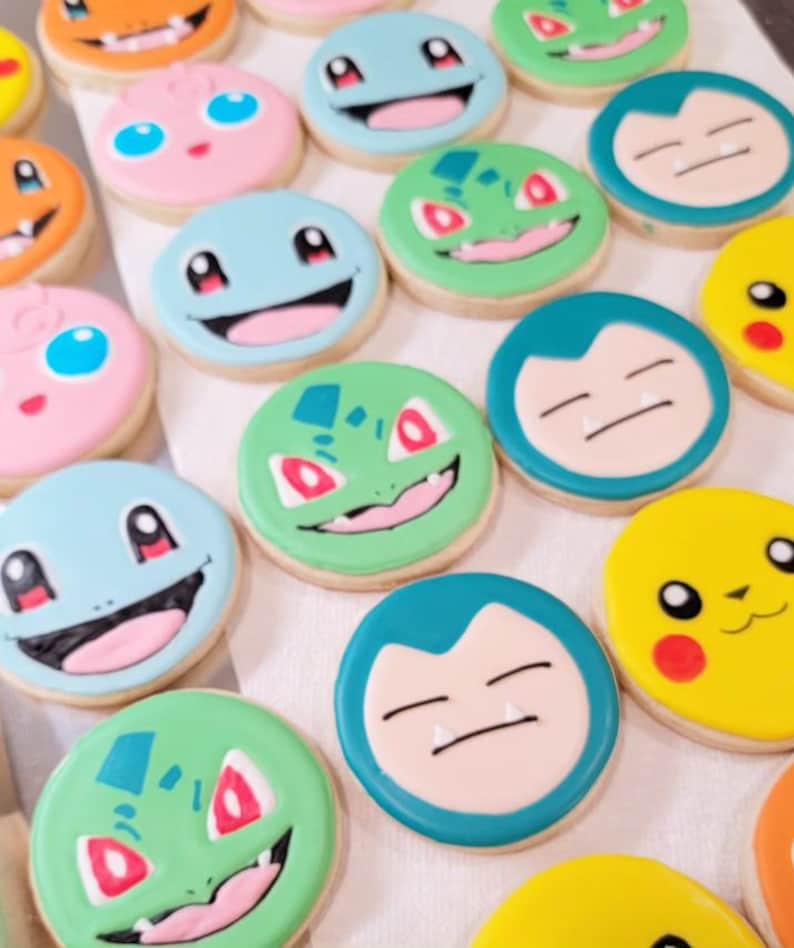 Assorted Poke Ball Themed Cookies - Etsy