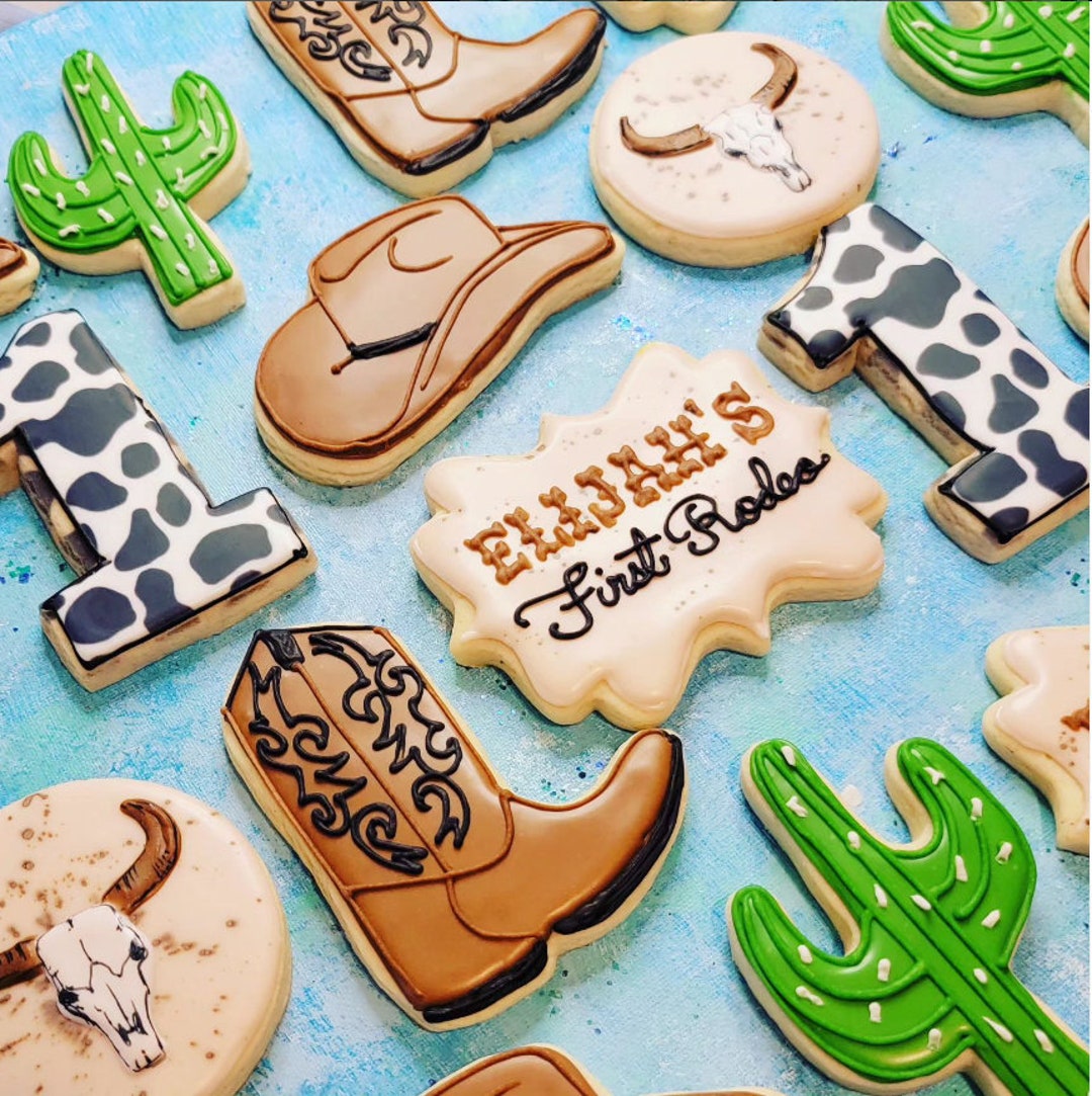 1 Dozen Cowboy Rodeo Cookies - Etsy