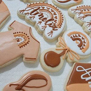 1 Dozen Rainbow Boho Babyshower Cookies - Etsy