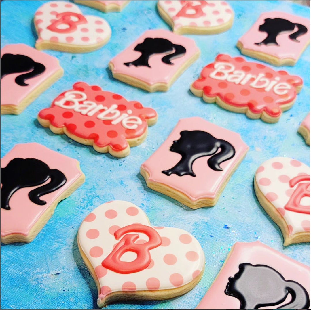 1 Dozen Custom Pink Barbie Cookies - Etsy