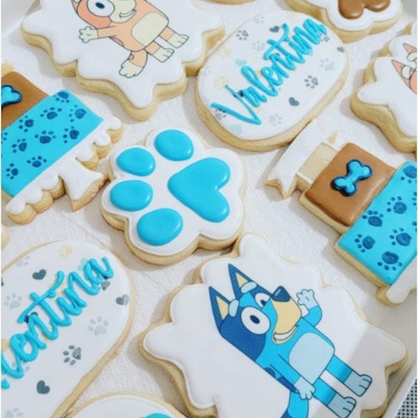 Bluey Themed Sugar Cookie - Etsy