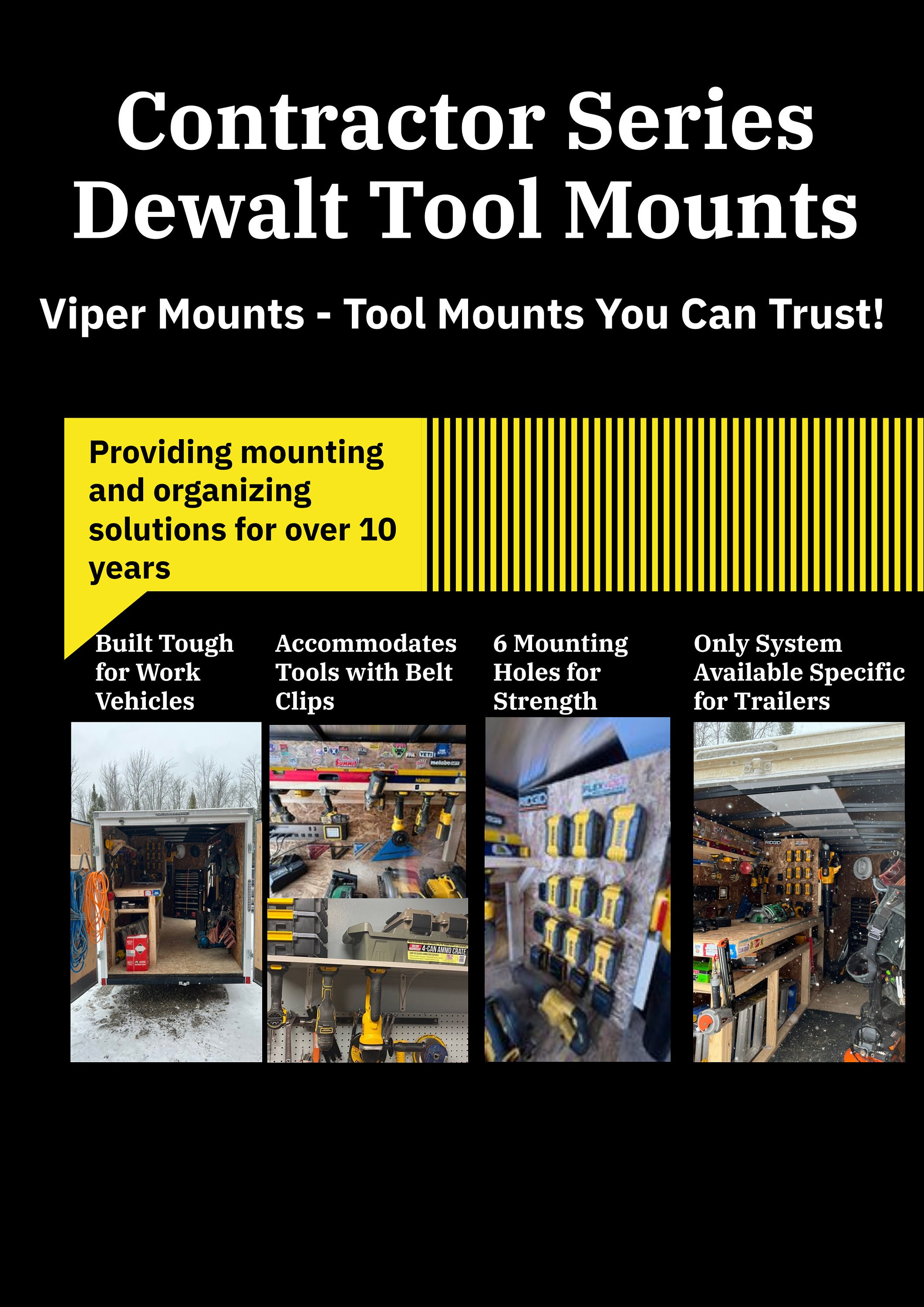 Contactor Series Dewalt 20V Truck & Trailer Tool Mount Strongest You ...