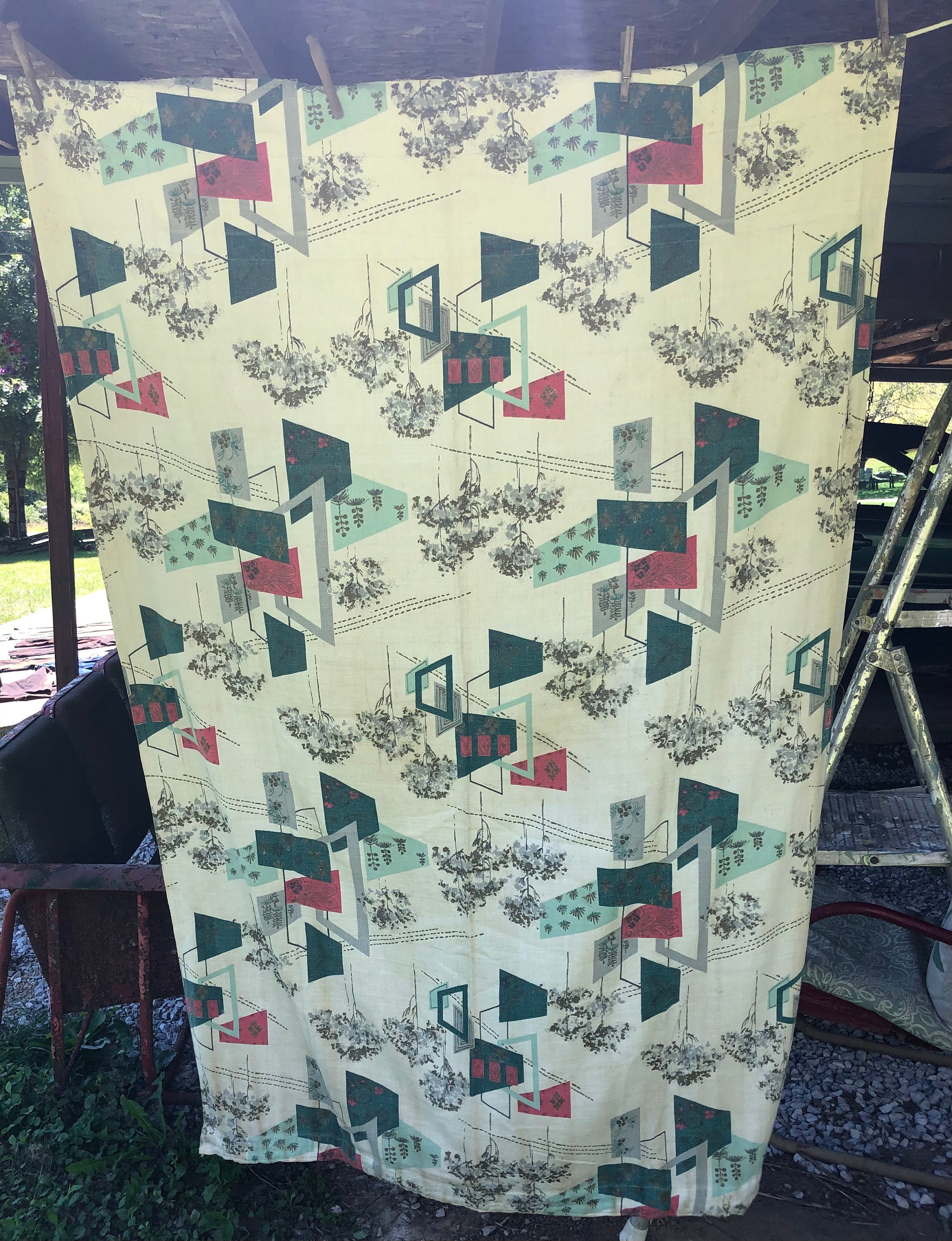 Mid Century Atomic 50s Material - Etsy