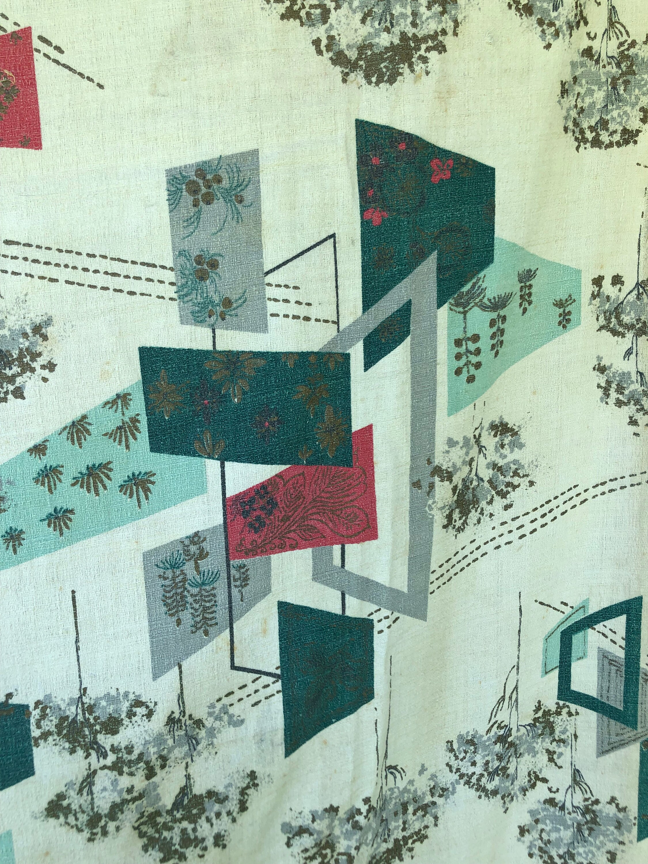 Mid Century Atomic 50s Material - Etsy