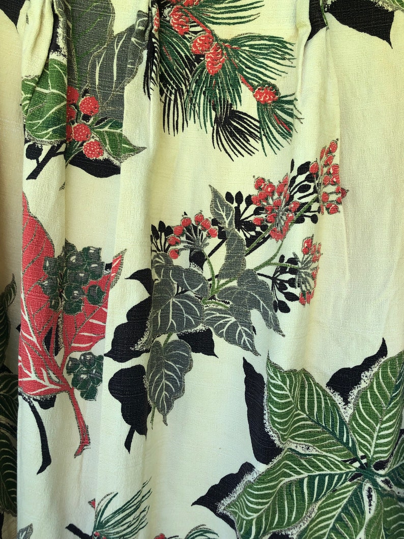 Barkcloth Curtain Panel - Etsy