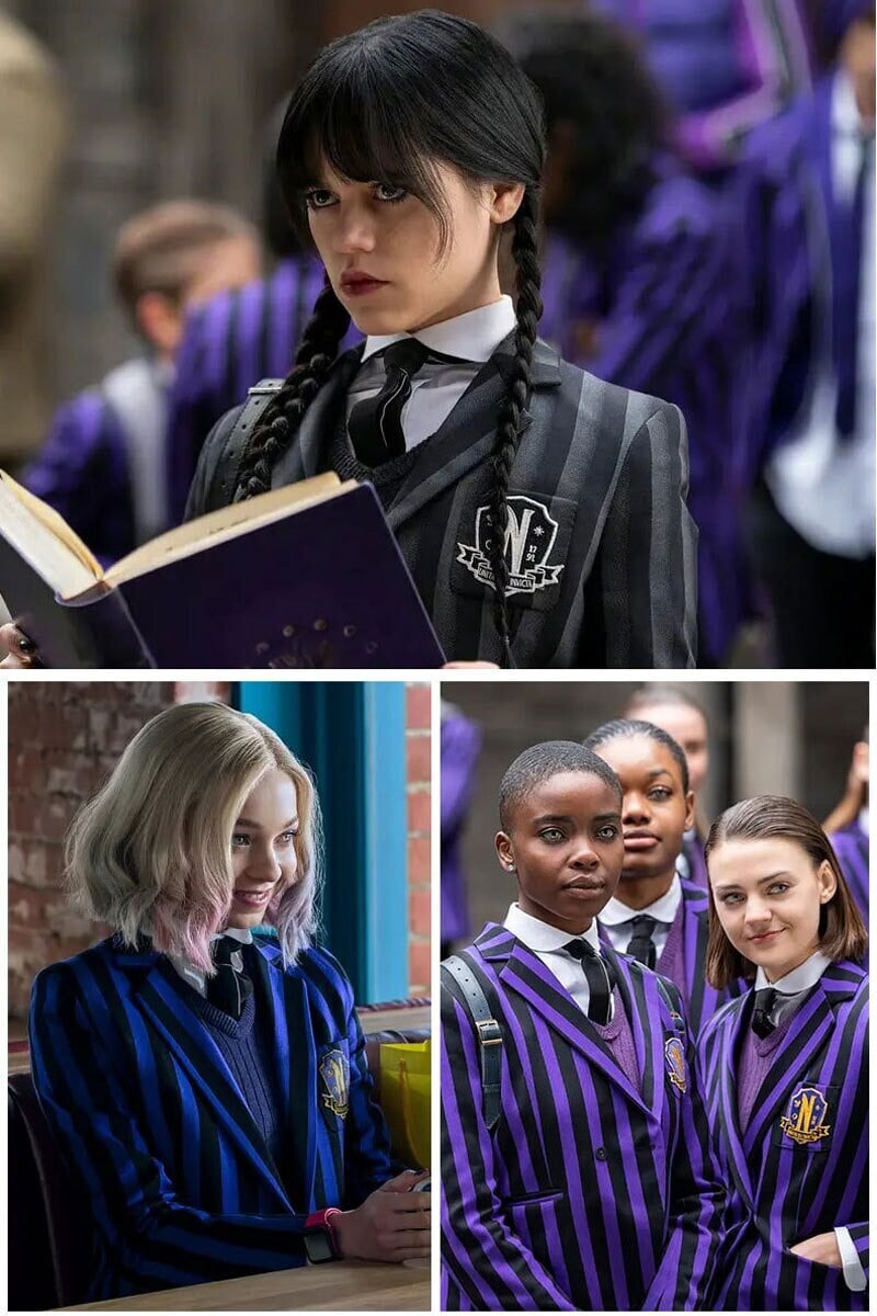 Nevermore Academy Stripe School Uniform Suit for Women - Etsy