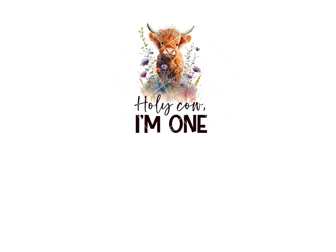 Holy Cow I’m ONE Highland Cow Birthday - Etsy