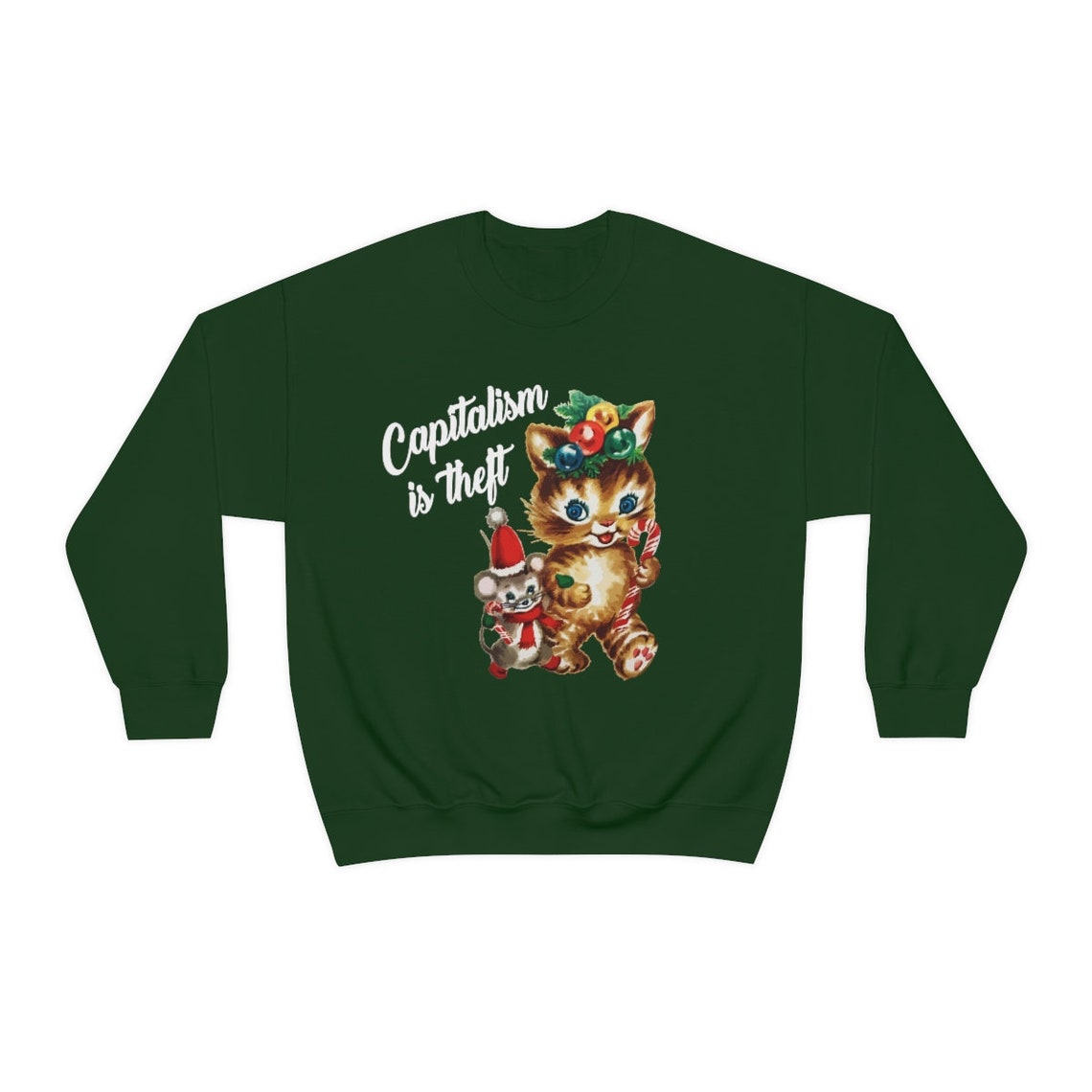 Capitalism is Theft Holiday Sweatshirt Anti-capitalist, Eat the Rich ...
