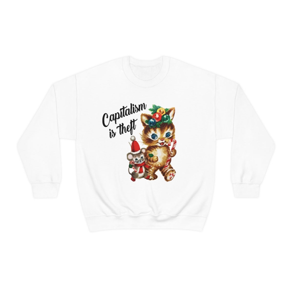 Capitalism is Theft Holiday Sweatshirt Anti-capitalist, Eat the Rich ...