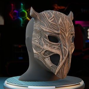Wooden Druid Mask_ STL FILE for 3D Printштп - Etsy