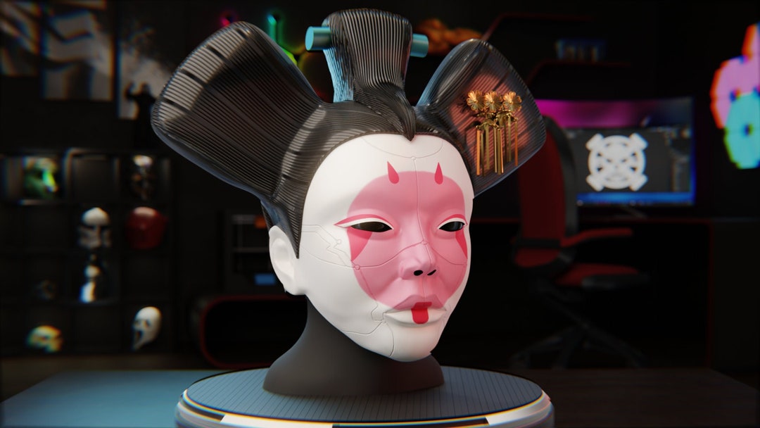 Animatronic Geisha Head From Ghost in the Shell /3D Printable Files - Etsy