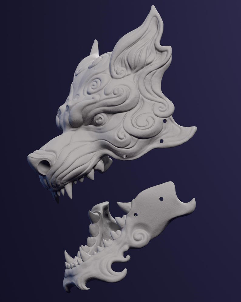 Wukong Grey Wolf Inspired Mask, Black Myth Wukong/ STL FILE for 3D ...