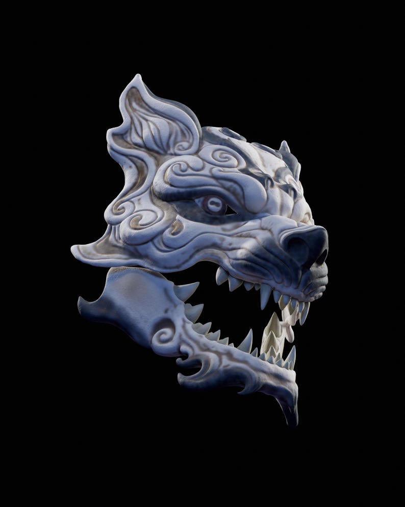 Wukong Grey Wolf Inspired Mask, Black Myth Wukong/ STL FILE for 3D ...