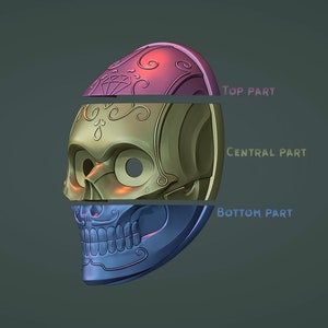 Full Face Skull Mask / STL File for Printing - Etsy