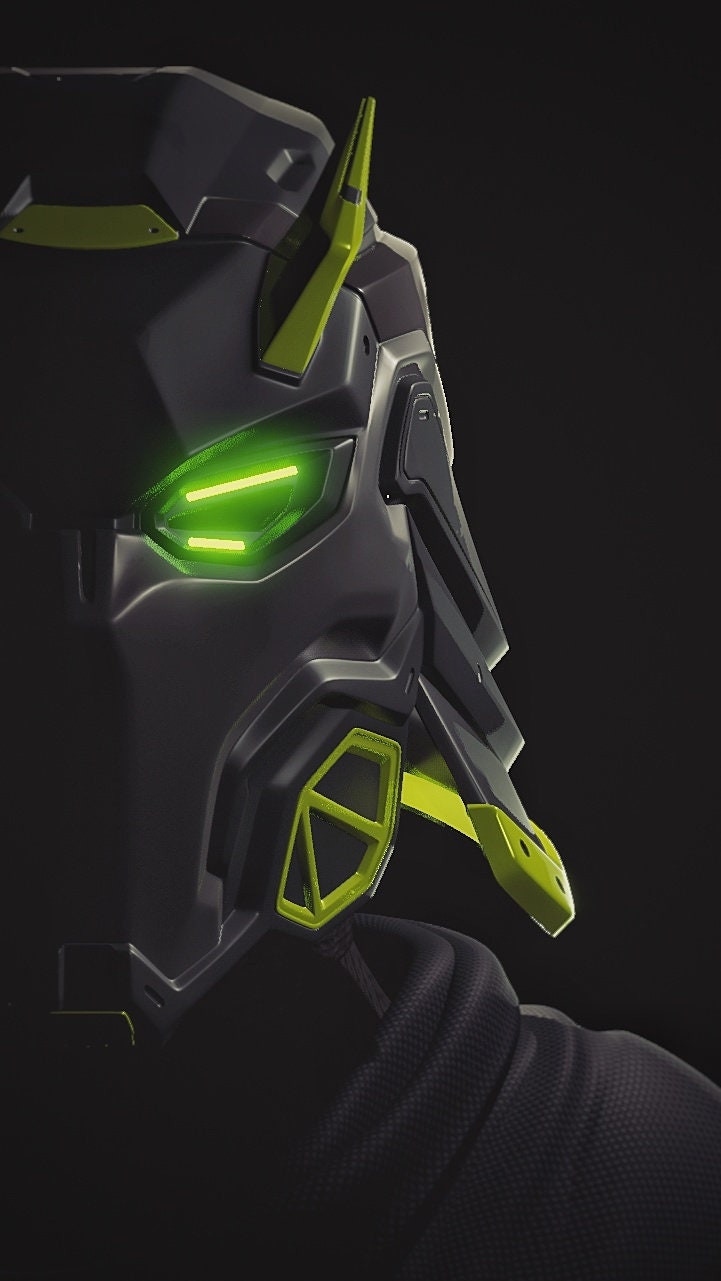 CYBER SAMURAI Cosplay Helmet Digital STL File for - Etsy