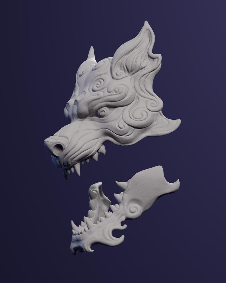 Wukong Grey Wolf Inspired Mask, Black Myth Wukong/ STL FILE for 3D ...