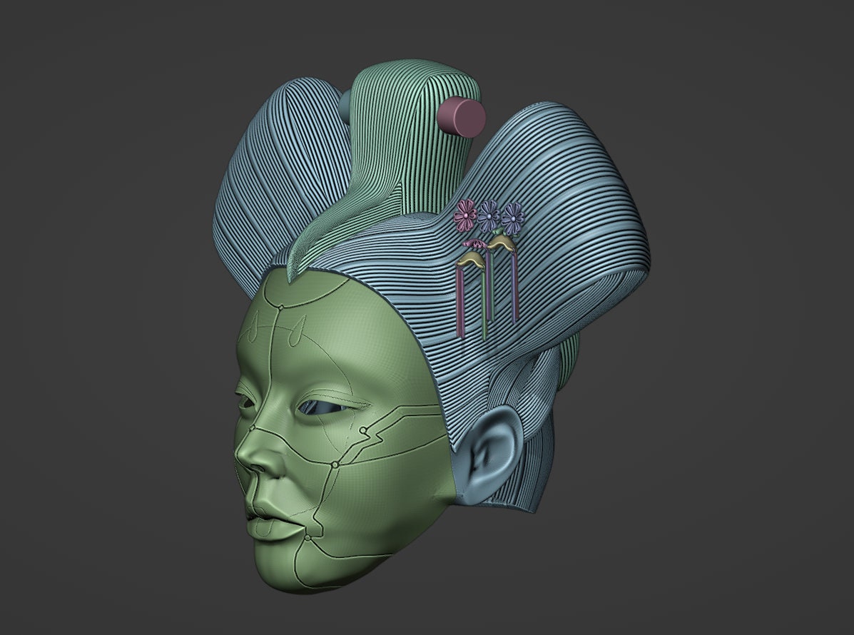 Animatronic Geisha Head From Ghost in the Shell /3D Printable Files - Etsy