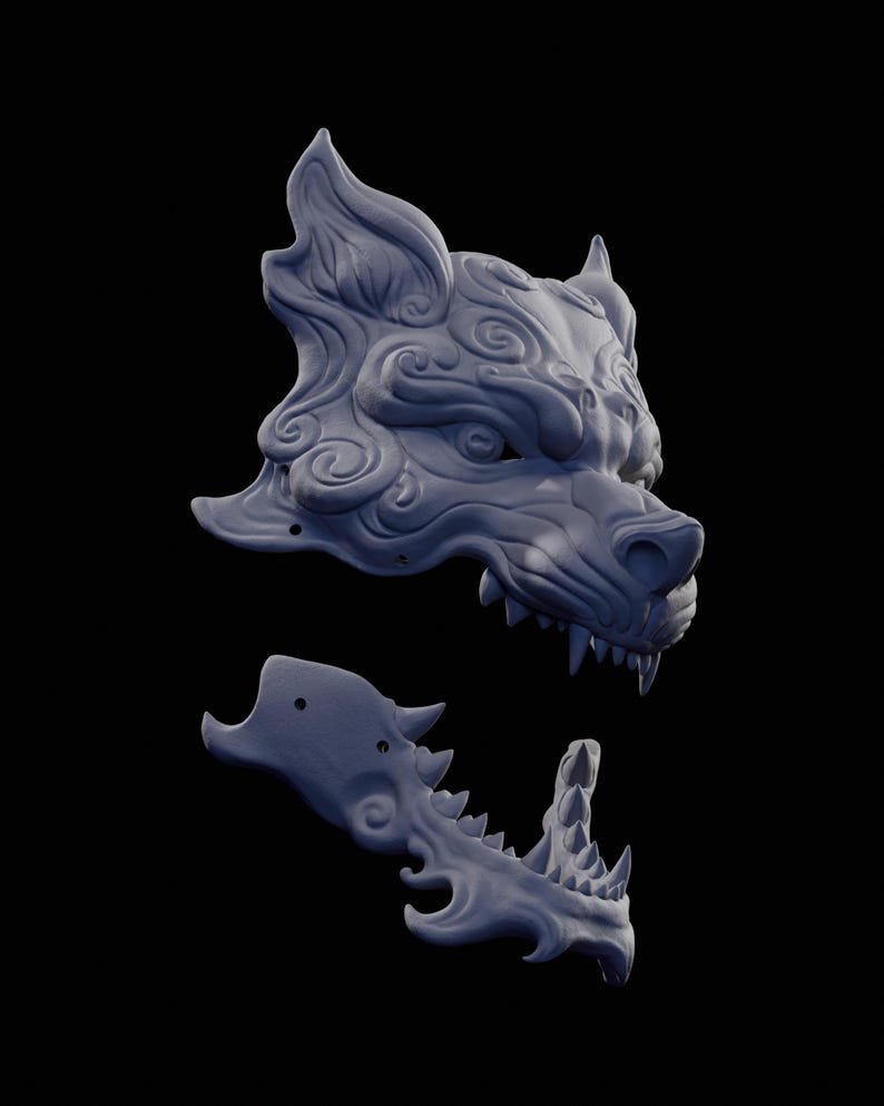 Wukong Grey Wolf Inspired Mask, Black Myth Wukong/ STL FILE for 3D ...