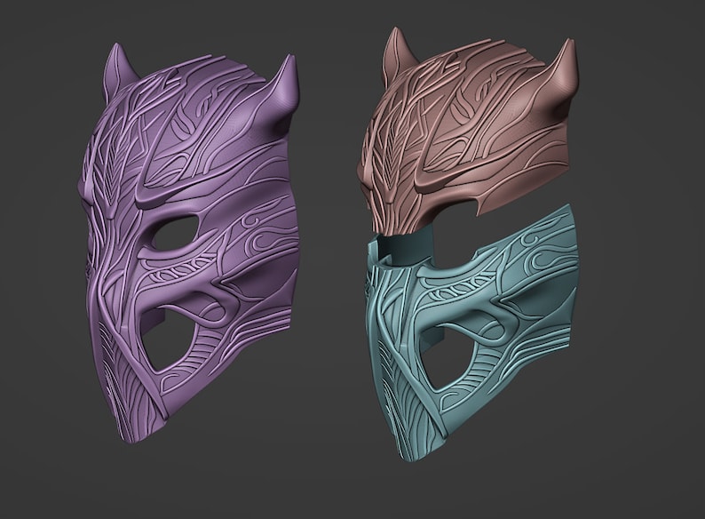 Wooden Druid Mask_ STL FILE for 3D Printштп - Etsy