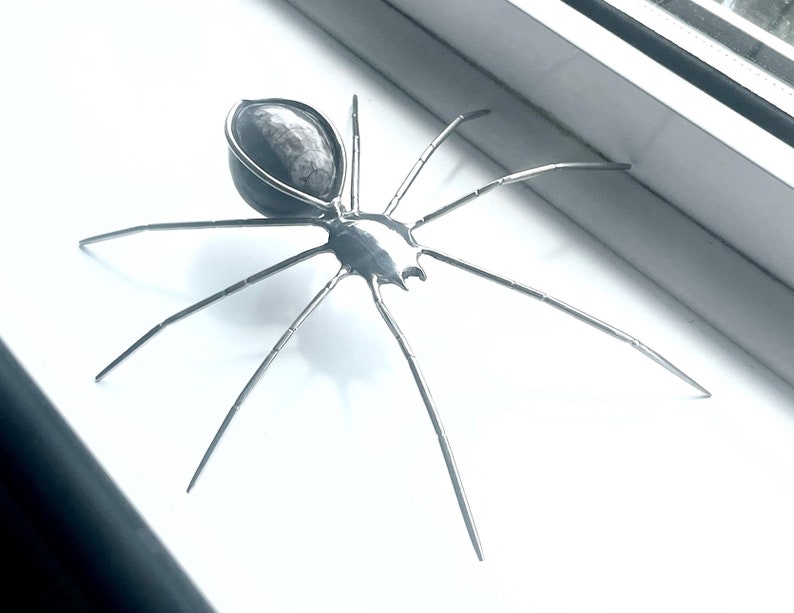 Upcycled Metal SPIDER 'oliver' Orthoceras Fossil - Etsy