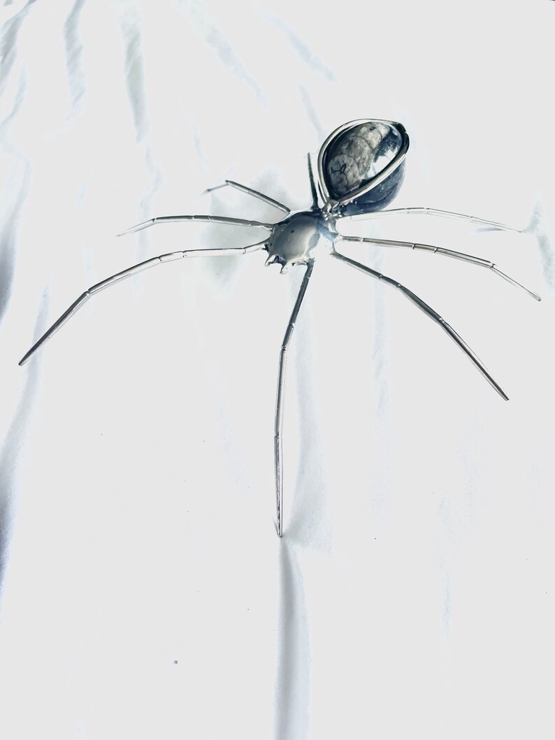 Upcycled Metal SPIDER 'oliver' Orthoceras Fossil - Etsy