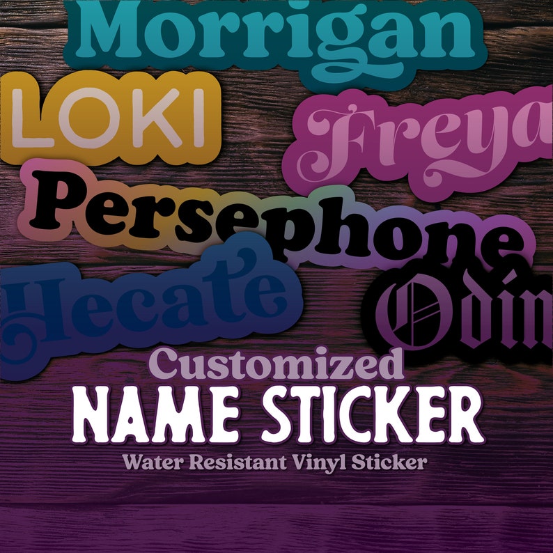 Customized Name Stickers, Custom Sticker, Custom Word Stickers, Laptop ...