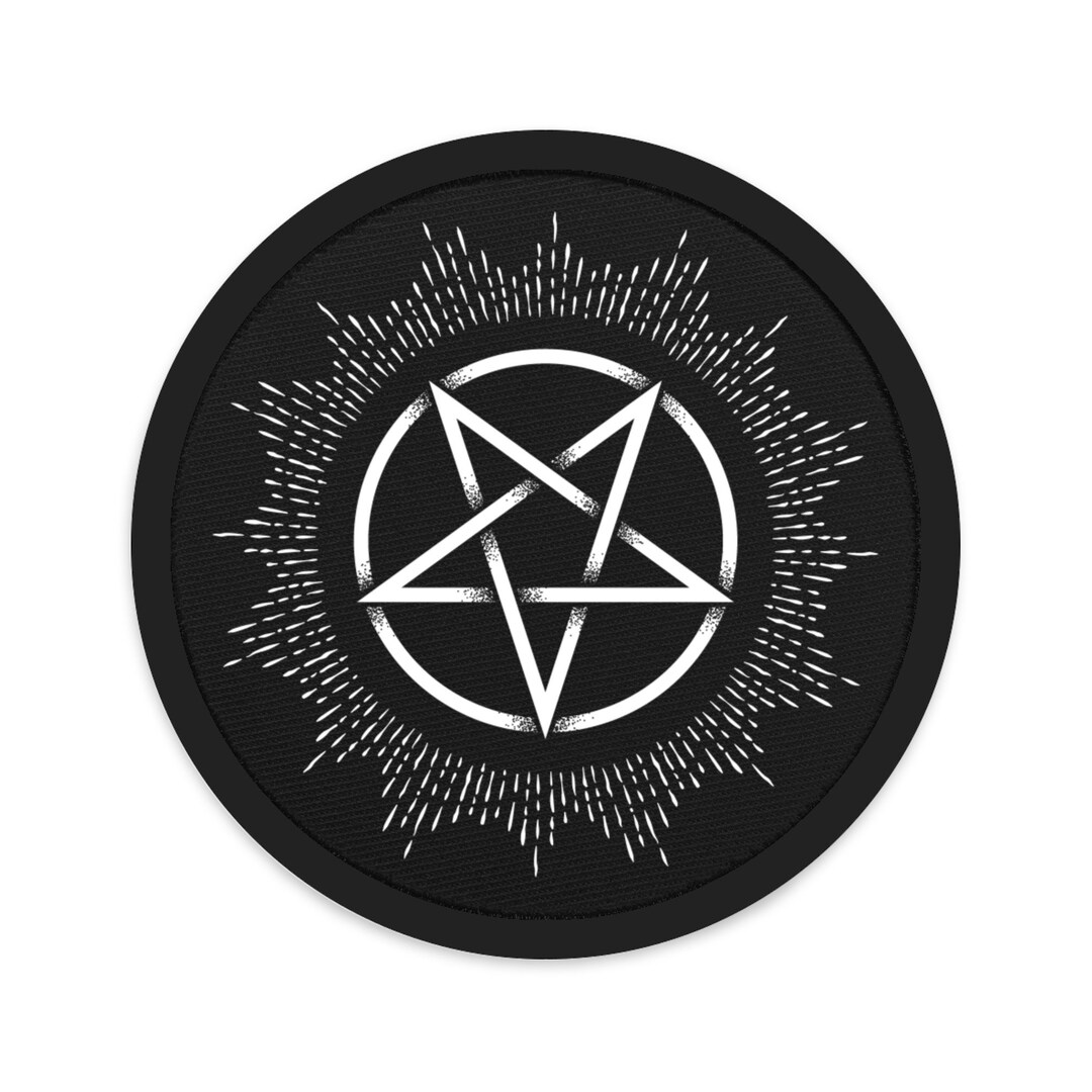 Pentagram Embroidered Patch, Iron-on, Sew-on or Safety Pin for Jackets ...