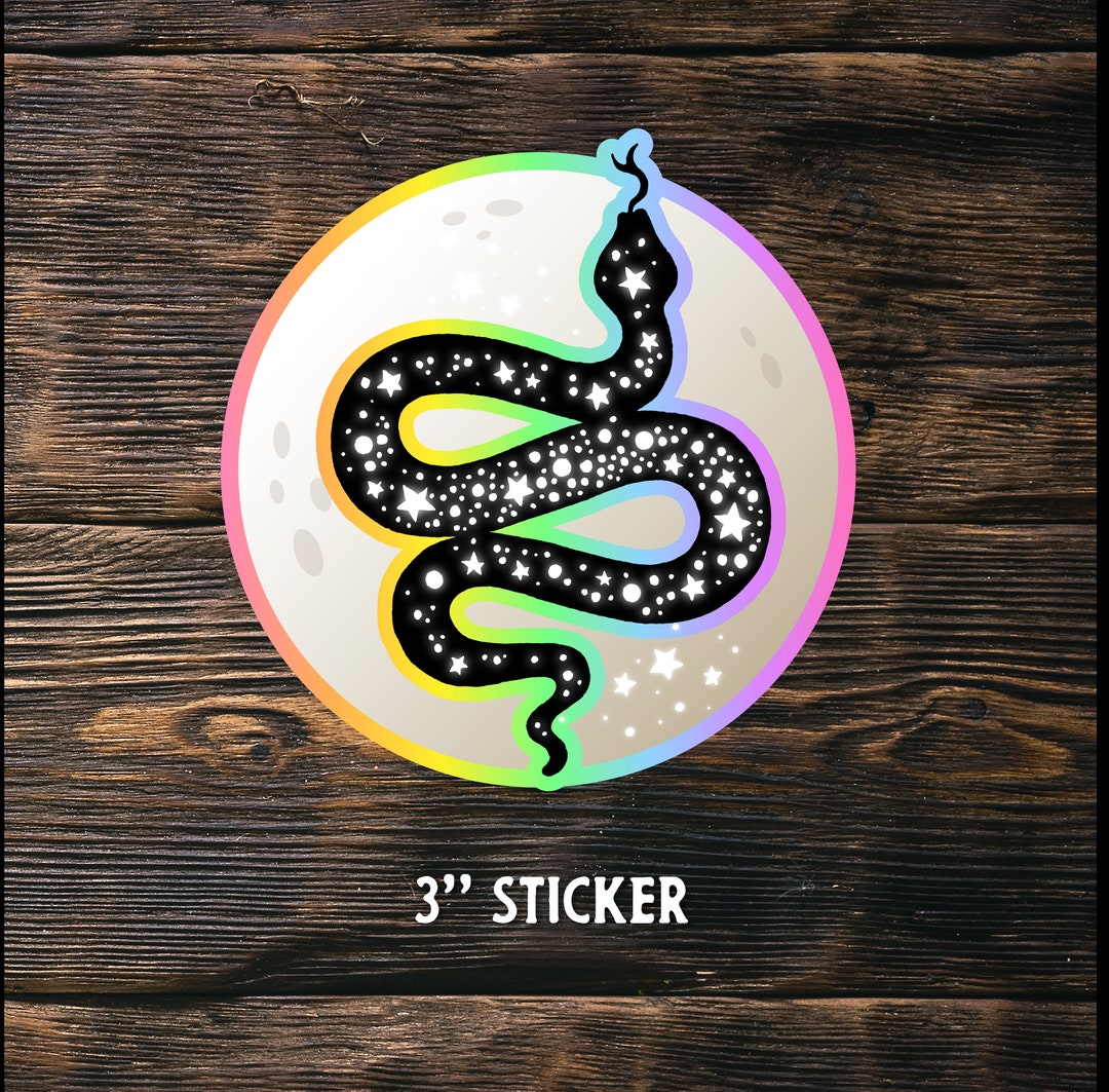 Witches Familiar Snake Sticker, Reptile Silhouette, Bust, Occult ...