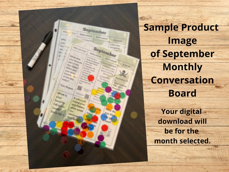 March Questions-family Conversation Starter-kids Monthly Choice Board ...