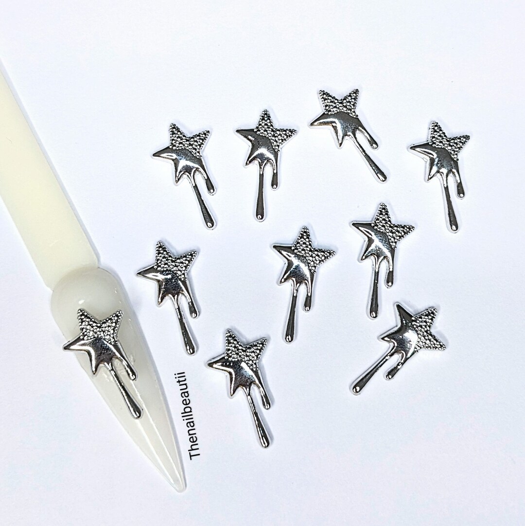 Dripping Star Nail Charms , FOR XL NAILS - 10 Pcs - Etsy