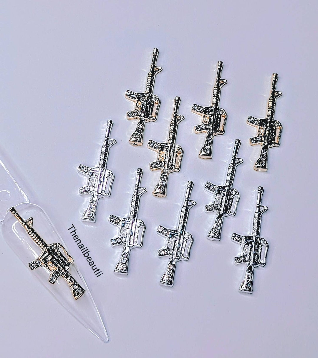 AK Gun Nail Charms 10 Pcs - Etsy