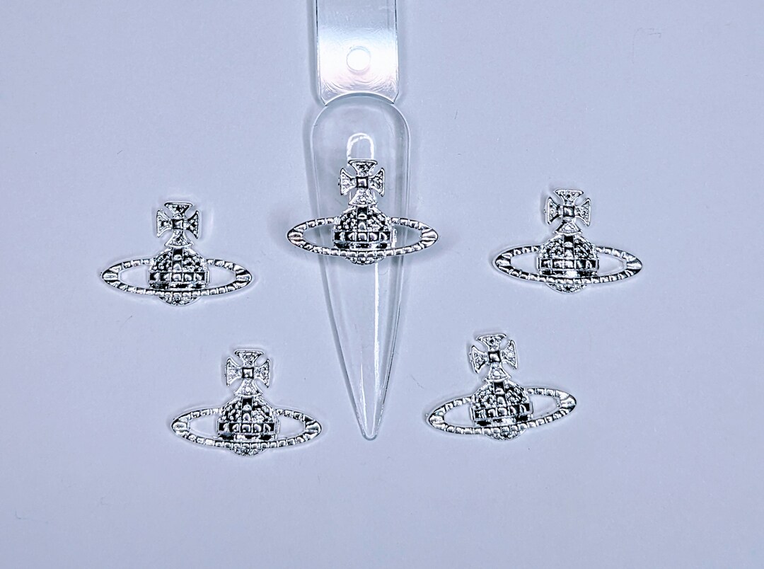 Large Planet Silver Nail Charms 2/5/10 Pcs - Etsy