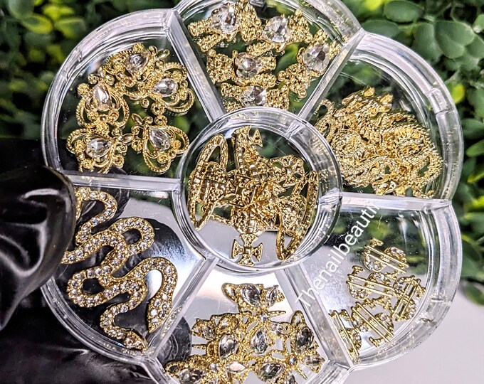NEW Luxury Gold Charm Bundle (30 Pcs) - for XL Nails - Etsy