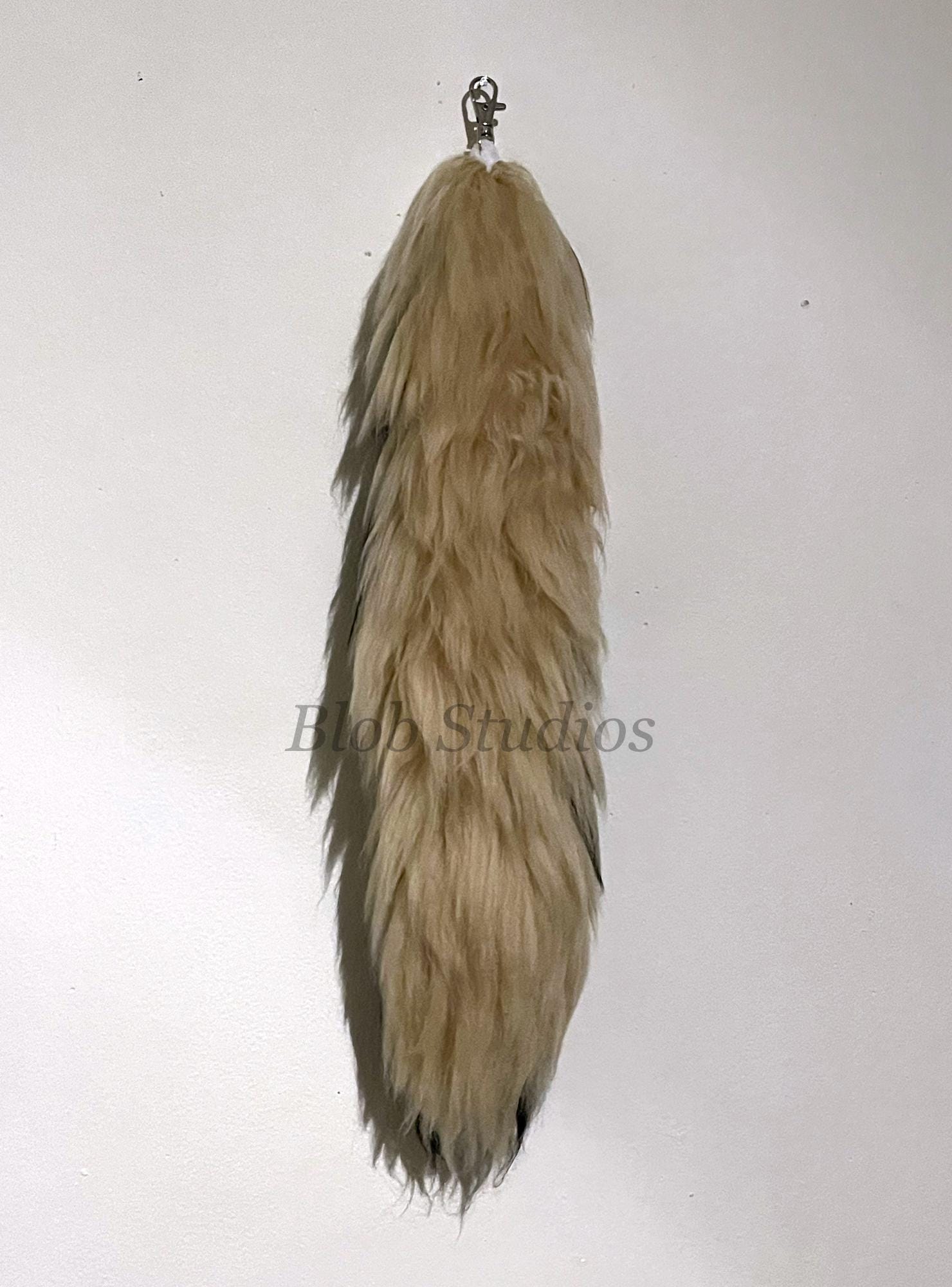 Yarn Tail Tan & Black furry Therian Animal Wolf German Shepherd Dog ...