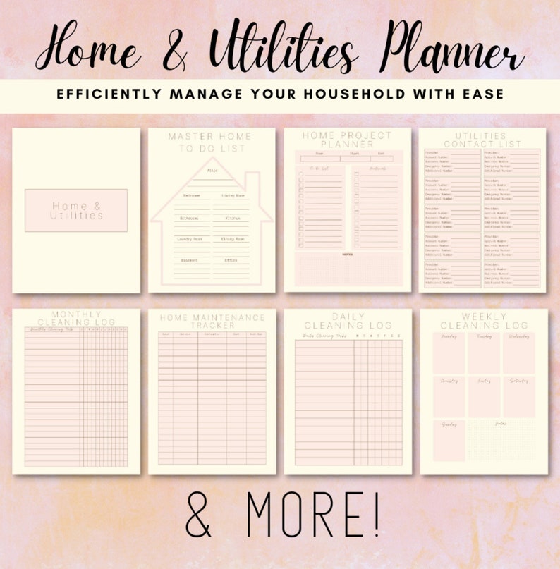 All-in-one Home Management Binder | Finance Planner| Menu Planning ...