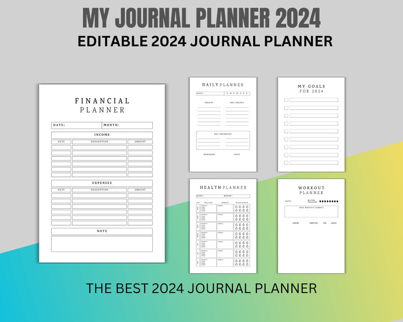 Printable Journal Planner 2024 Template Aesthetic Planner 2024 ...