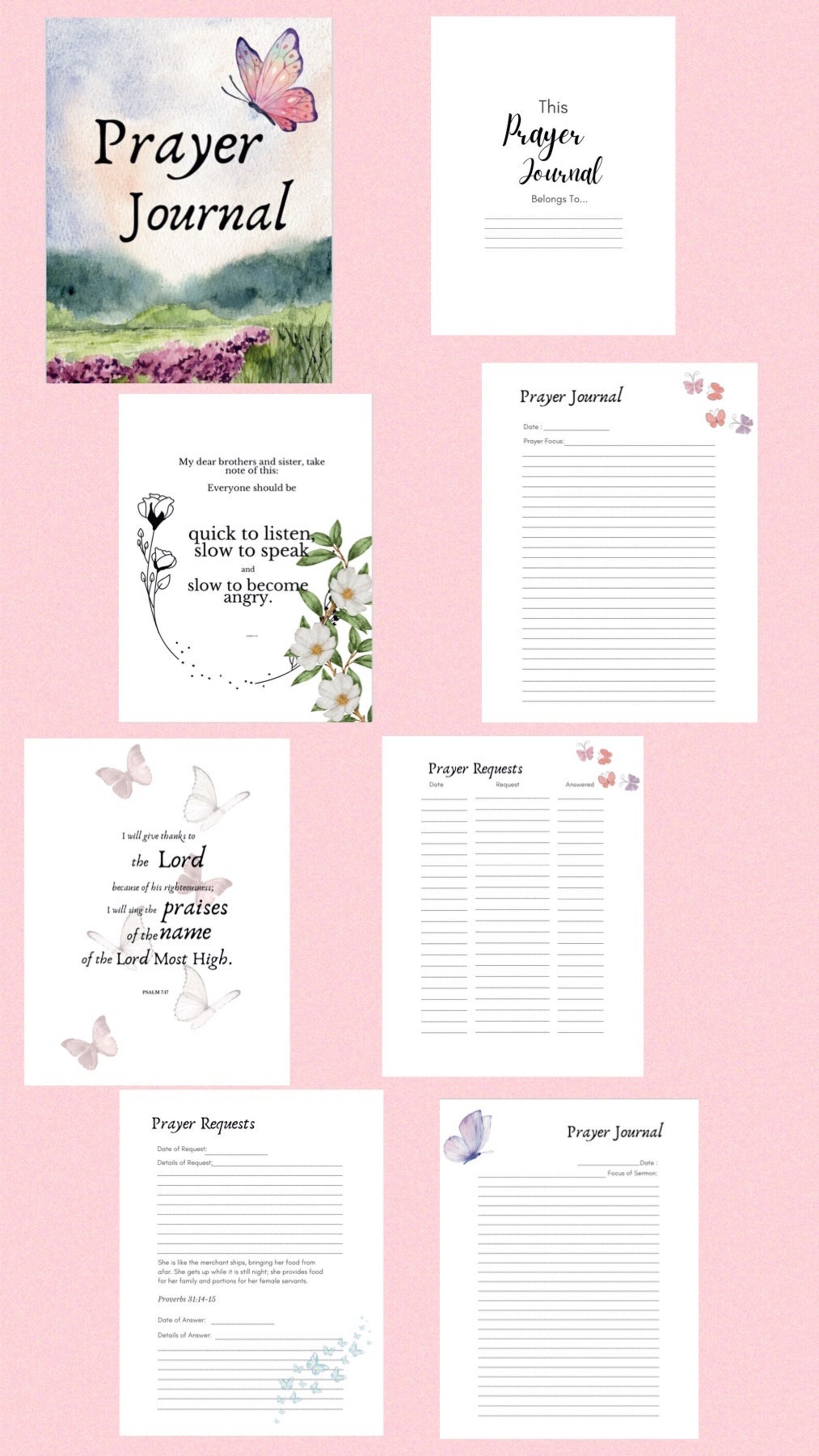 3 Bundle Prayer Journal Bible Verses Planner Devotional Planner ...