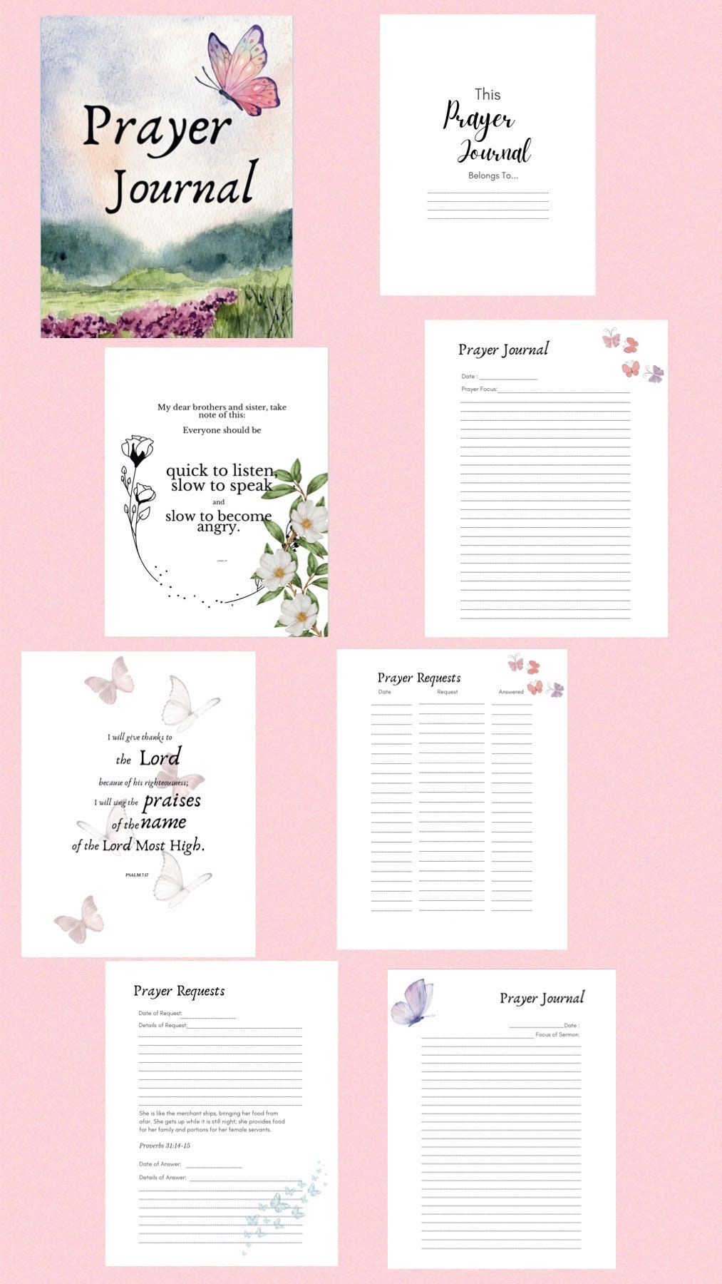 3 Bundle Prayer Journal | Bible Verses Planner | Devotional Planner ...