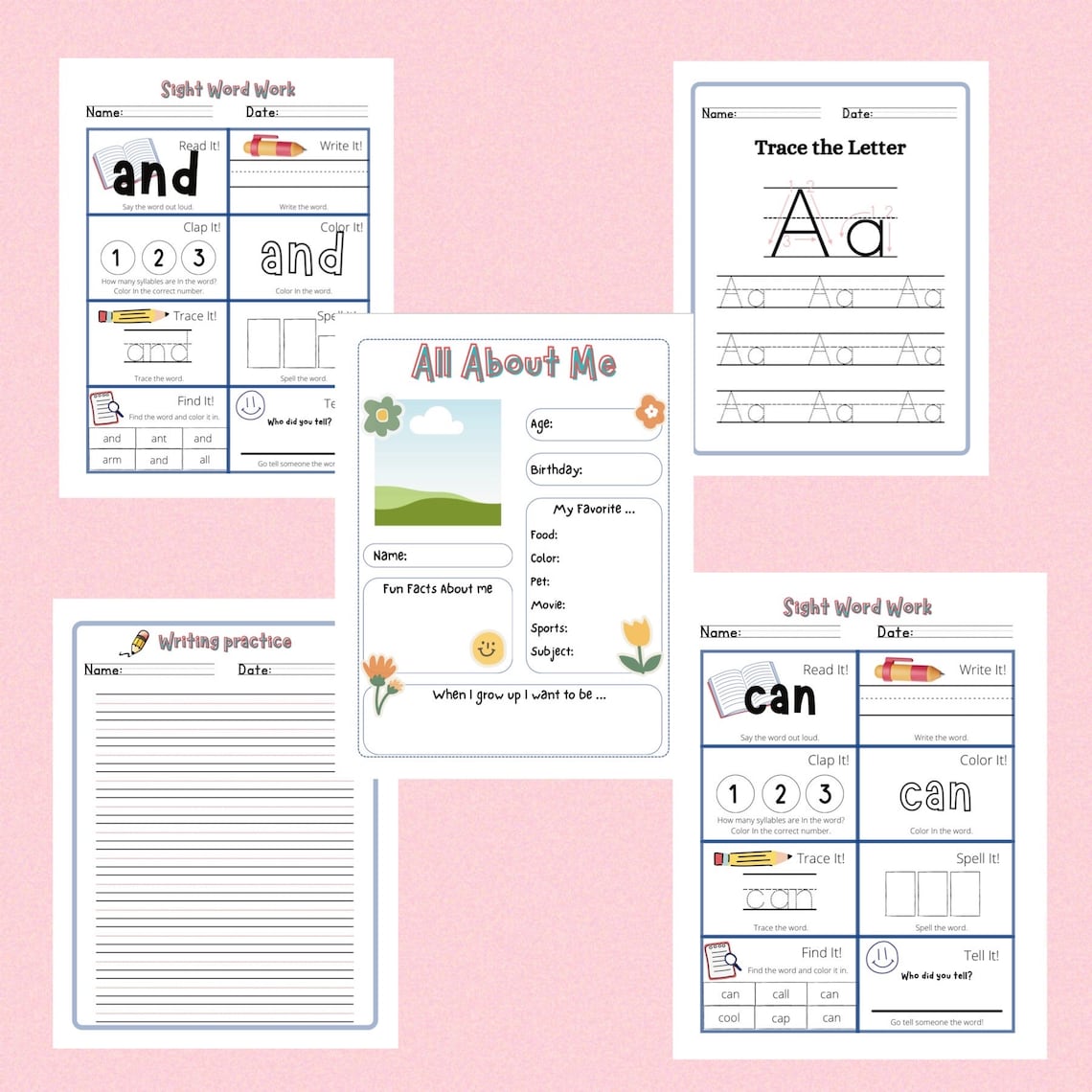 Fun With Sight Words: an Engaging Activity Workbook for Kids | Early ...