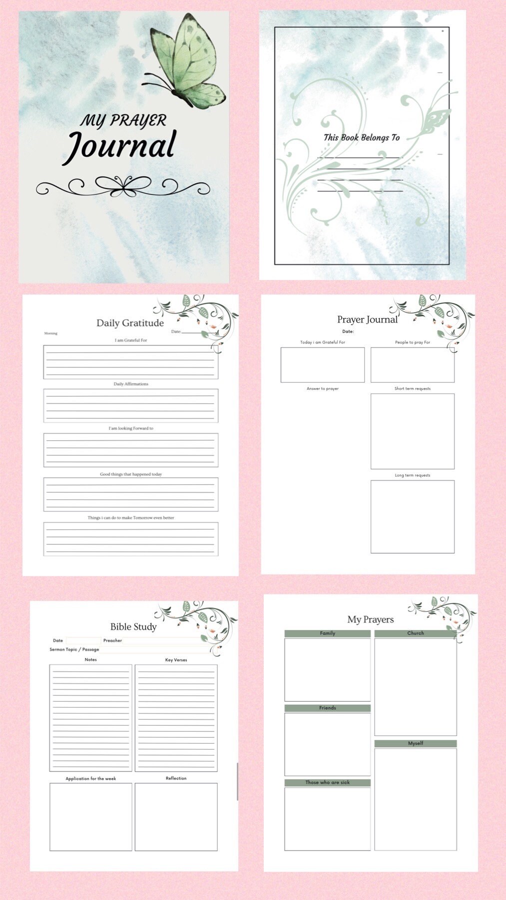 3 Bundle Prayer Journal | Bible Verses Planner | Devotional Planner ...