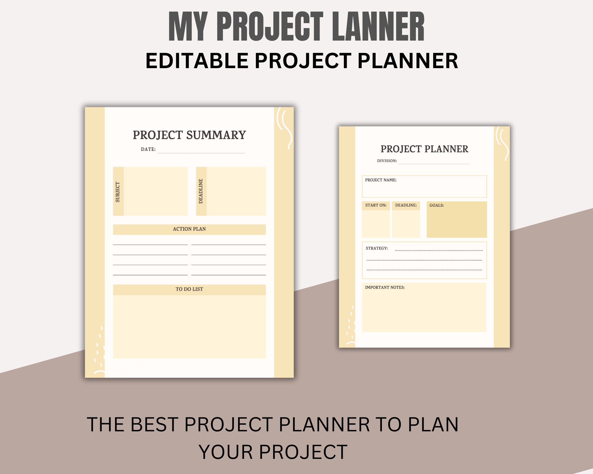 Project Planning Pdf | Digital Project Planner Template | Project ...