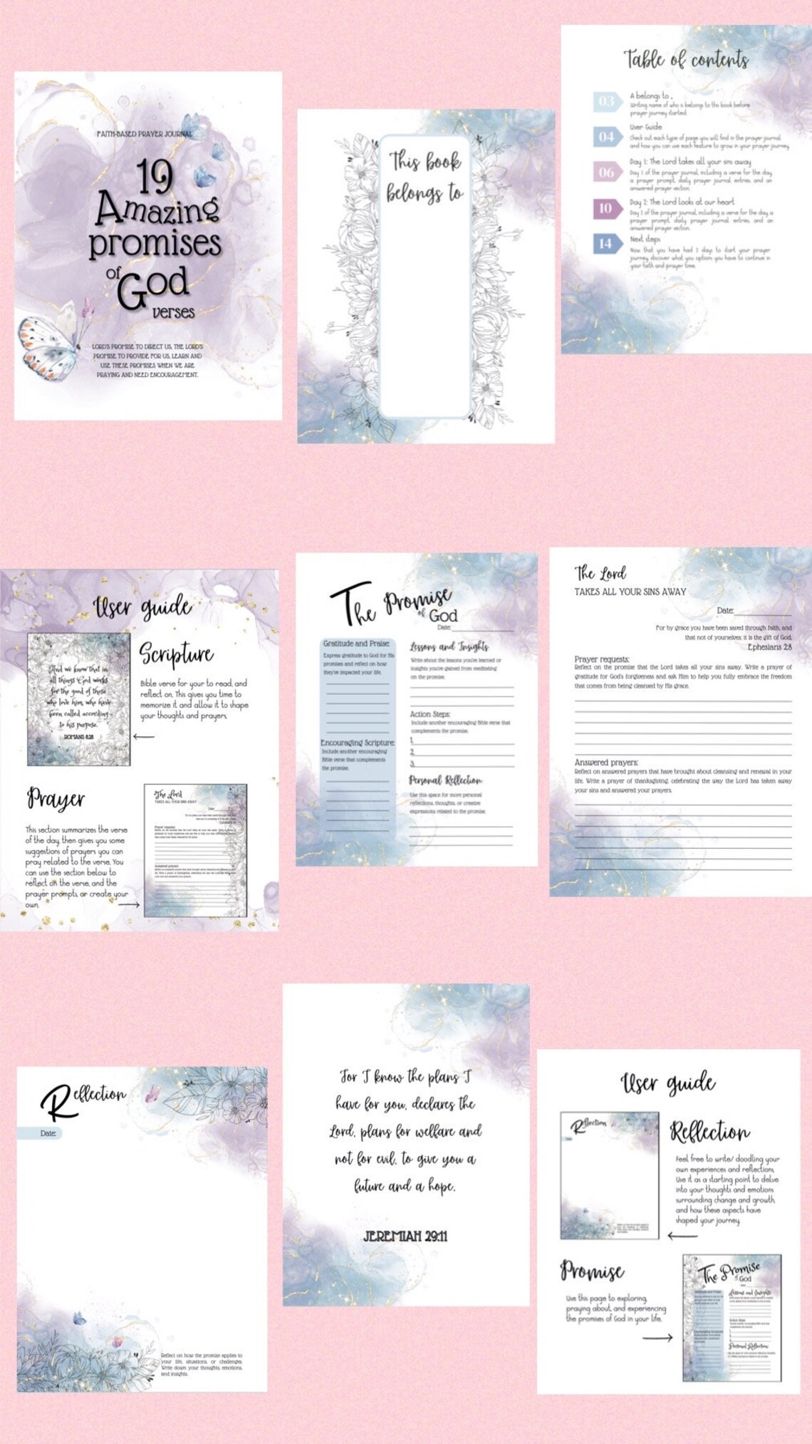 3 Bundle Prayer Journal | Bible Verses Planner | Devotional Planner ...