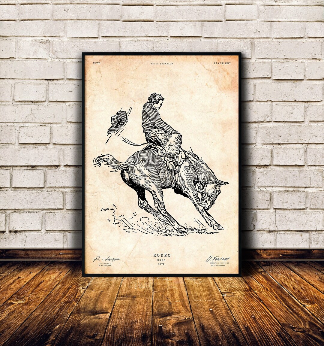 Cowboy Print, Rodeo Poster, Wild West Print, Rustic Home Decor ...