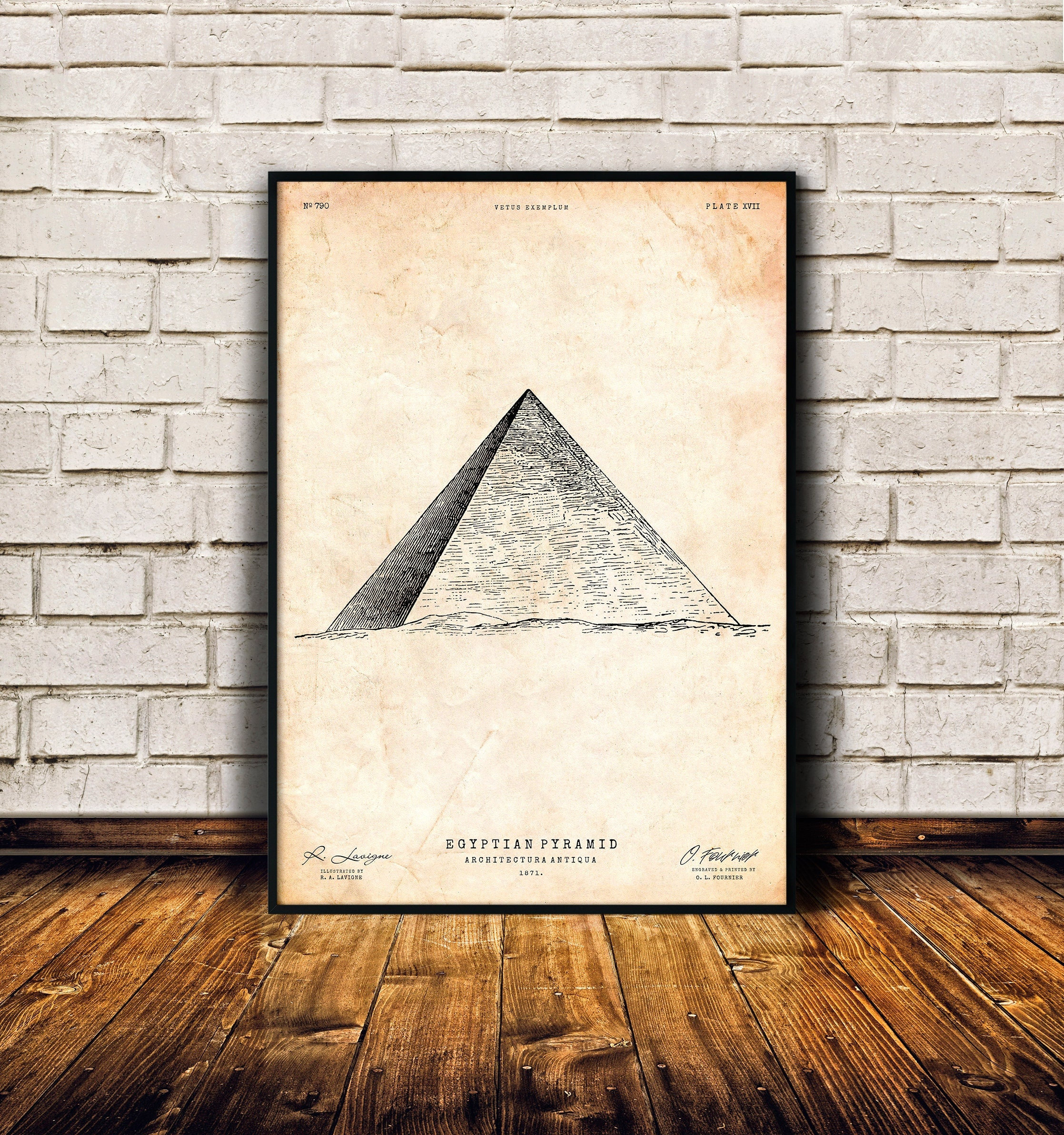 Egyptian Pyramids Wall Art, Archeology Gift, Ancient Egypt Art, Egypt ...