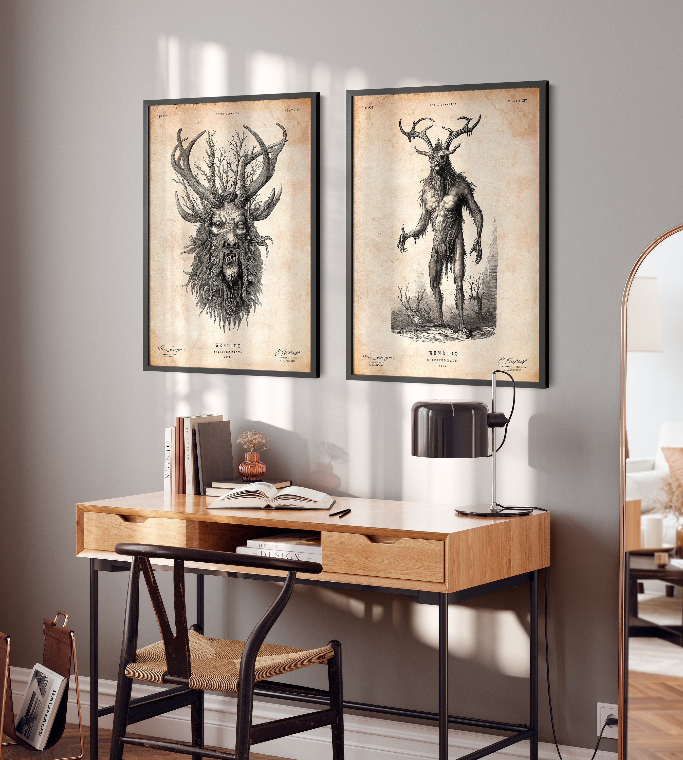 Wendigo Poster Vintage Wall Art Cryptic Decor Native - Etsy