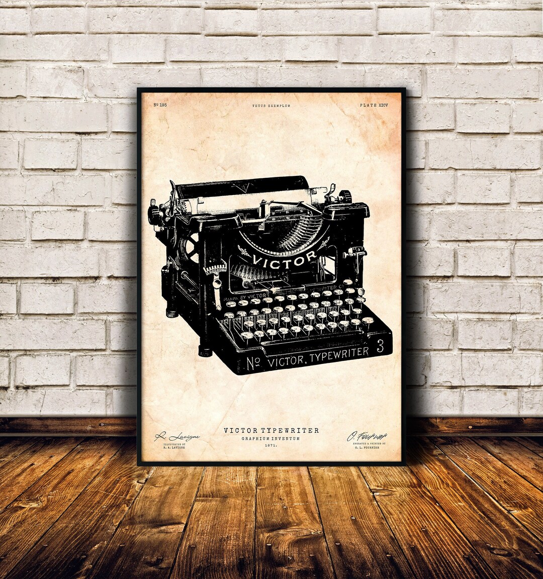 Typewriter Art Print, Office Decor, Vintage Wall Art, Gift for Writer ...