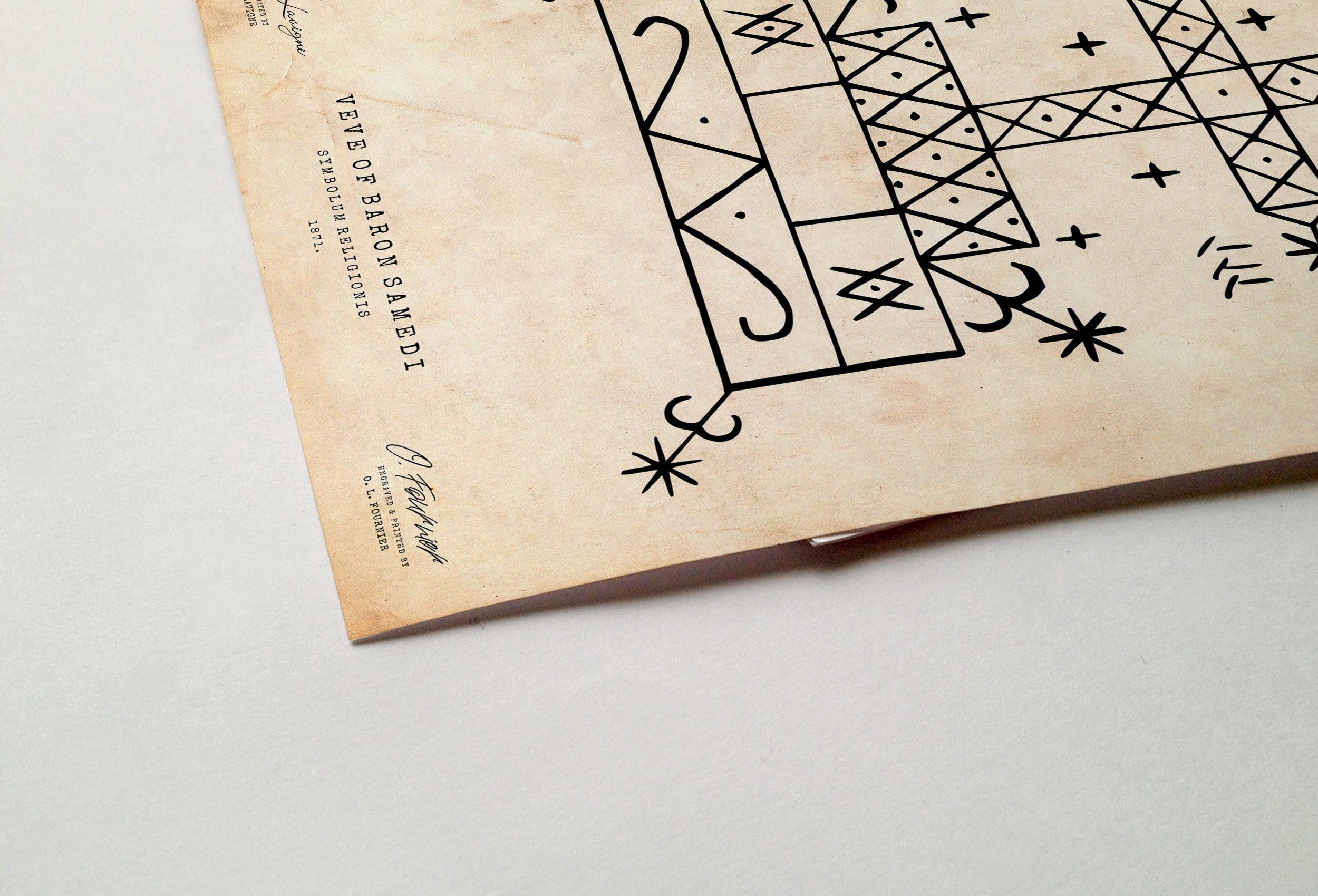 Baron Samedi Art, Sigil Poster, Spiritual Wall Art, Voodoo Decor ...