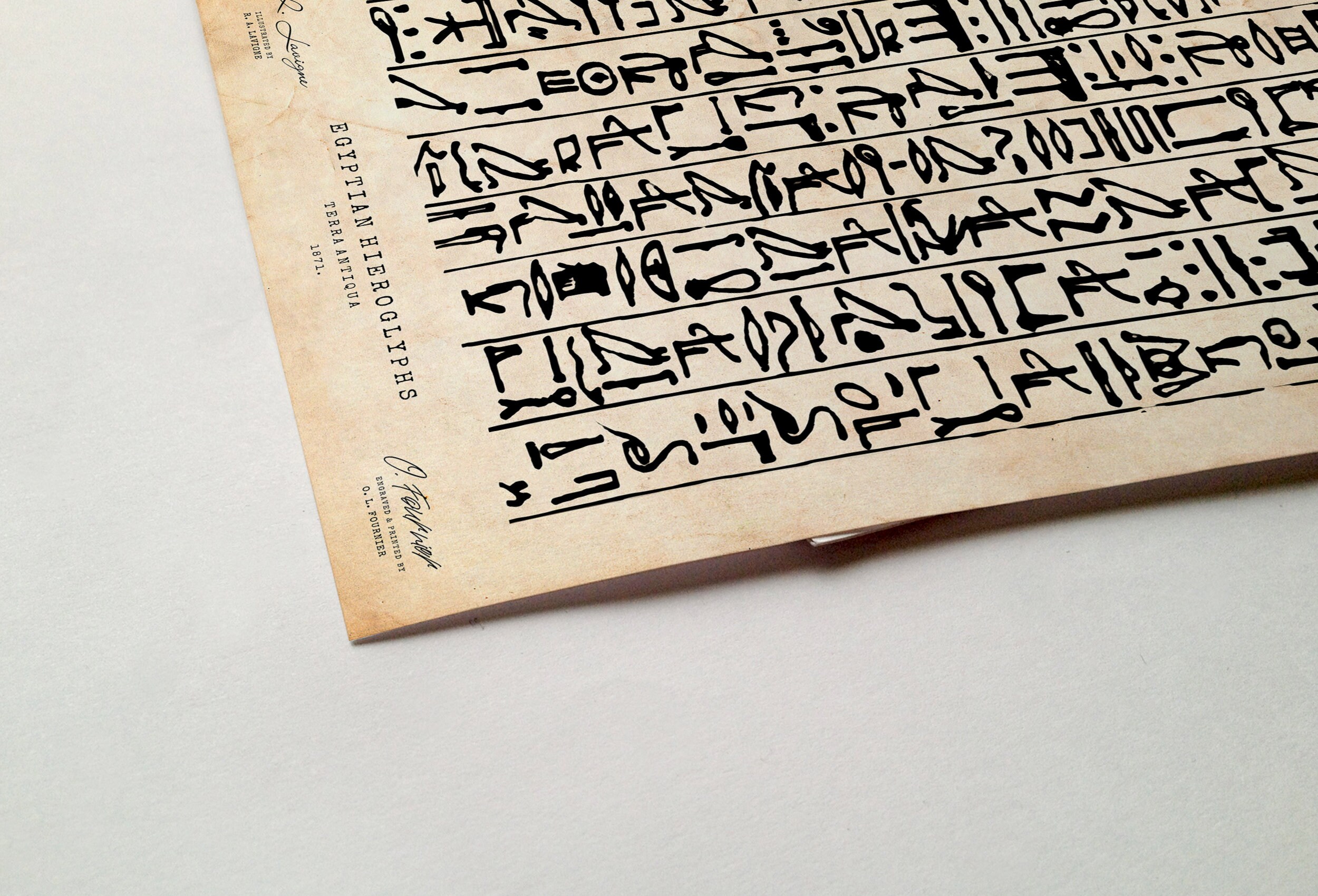 Egyptian Hieroglyphs Ancient Egypt Art Archeology Gift - Etsy